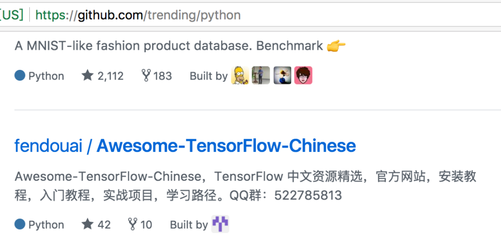 Awesome-TensorFlow-Chinese and Awesome-Chatbot Github Python Tending ...